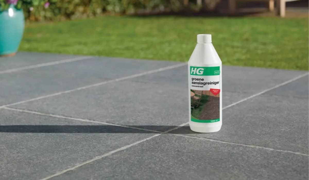 Groene aanslag verwijderen met Action reiniger